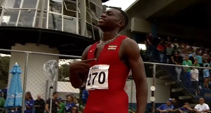 Asinga Zuid-Amerikaans kampioen Atletiek op de 100 meter; verbreekt ...